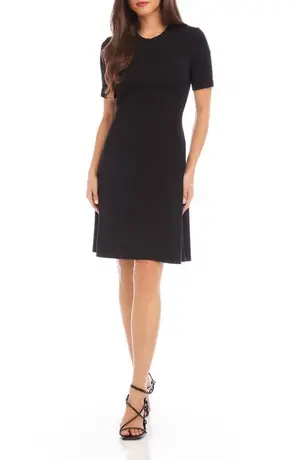 Karen Kane Short Sleeve Sheath Dress - Black
