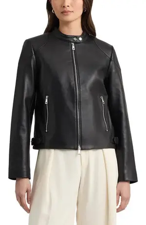 Ralph Lauren Lambskin Leather Moto Jacket