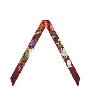 Gucci Printed Silk Twill Ribbon Silk - Bordeaux