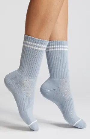LE BON SHOPPE Boyfriend Crew Socks - Blue Grey