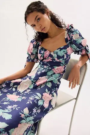 SELKIE The Poet Printed Slip Dress