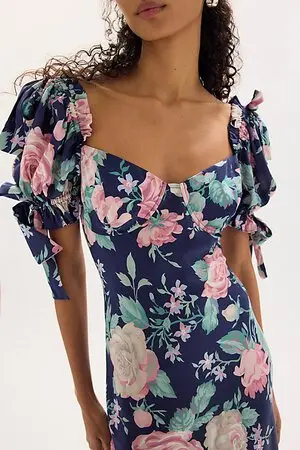 SELKIE The Poet Printed Slip Dress