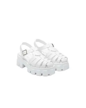 White Lug Sole Sandals For Women