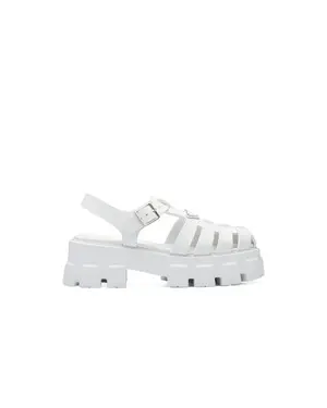 Prada Rubber Monolith Sandals - White