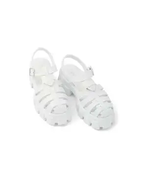 Prada Rubber Monolith Sandals - White