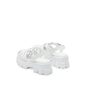 Prada Rubber Monolith Sandals - White