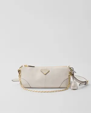 Prada Re-edition 2002 Medium Leather Shoulder Bag - White