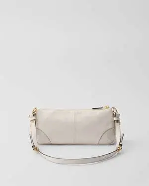 Prada Re-edition 2002 Medium Leather Shoulder Bag - White