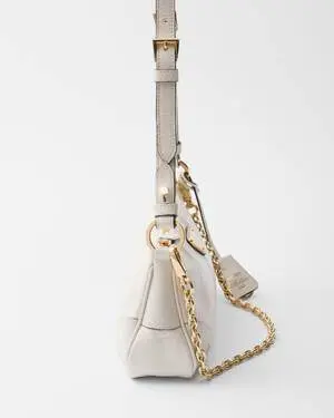 Prada Re-edition 2002 Medium Leather Shoulder Bag - White