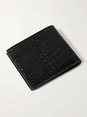 TOM FORD Croc-effect Leather Billfold Wallet