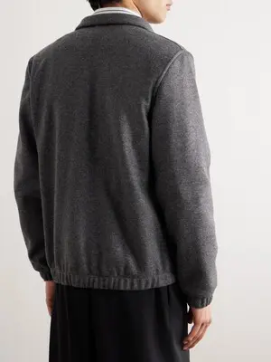 Loro Piana Cashmere-blend Zip-up Sweater - Gray