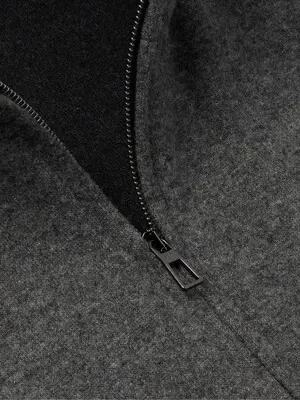 Loro Piana Cashmere-blend Zip-up Sweater - Gray
