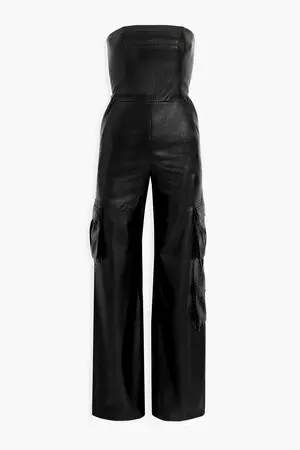 Alice + Olivia Emelda Strapless Wide-leg Jumpsuit - Black