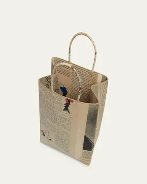 Bottega Veneta Newspaper-print Tote Bag