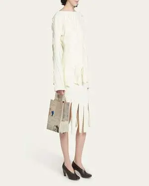 Bottega Veneta Newspaper-print Tote Bag