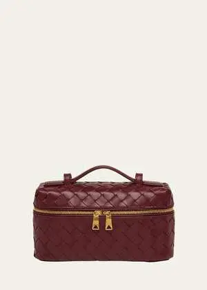 Bottega Veneta Bang Bang Vanity Intrecciato Leather Crossbody Bag Cherry-gold
