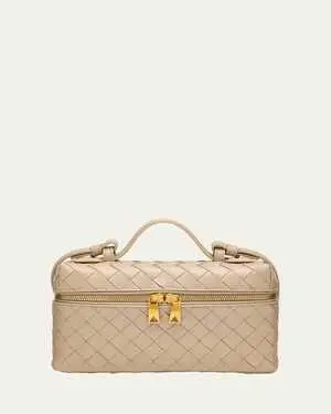 Bottega Veneta Bang Bang Vanity Intrecciato Leather Crossbody Bag Ecru