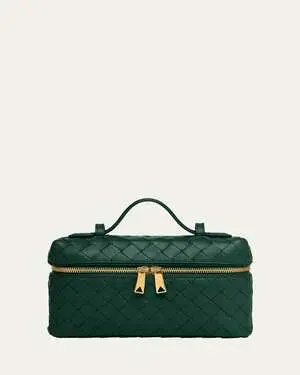 Bottega Veneta Bang Bang Vanity Intrecciato Leather Crossbody Bag Emerald Green