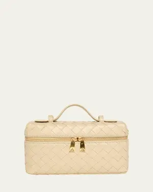 Bottega Veneta Bang Bang Vanity Intrecciato Leather Crossbody Bag Light Butter