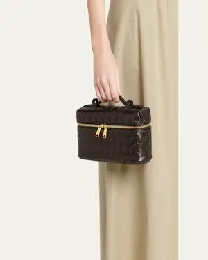 Bottega Veneta Bang Bang Vanity Intrecciato Leather Crossbody Bag - Limestone