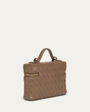 Bottega Veneta Bang Bang Vanity Intrecciato Leather Crossbody Bag - Limestone