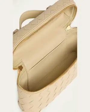 Bottega Veneta Bang Bang Vanity Intrecciato Leather Crossbody Bag - Limestone