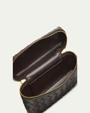 Bottega Veneta Bang Bang Vanity Intrecciato Leather Crossbody Bag - Limestone