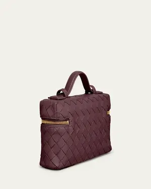 Bottega Veneta Bang Bang Vanity Intrecciato Leather Crossbody Bag - Limestone