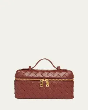 Bottega Veneta Bang Bang Vanity Intrecciato Leather Crossbody Bag Sapele