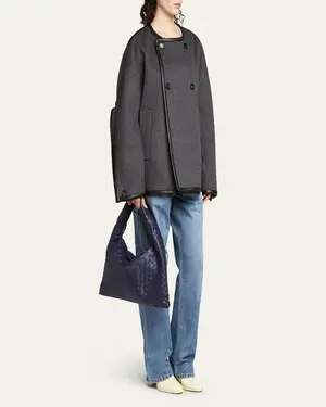 Bottega Veneta Hop Hobo Bag - Black