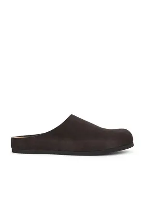 Women's Suede Clogs with Contoured Footbed