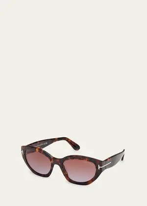 TOM FORD Signature T Cat-eye Sunglasses