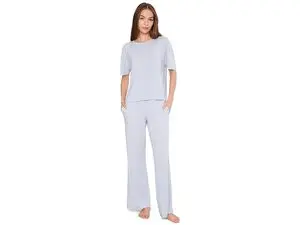 Eberjey Gisele Everyday Straight Leg Pants - Blue