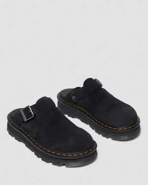 Dr. Martens Zebzag Suede Platform Mules - Black