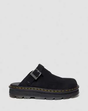 Dr. Martens Zebzag Suede Platform Mules - Black