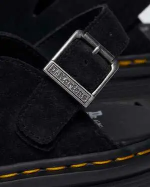 Dr. Martens Zebzag Suede Platform Mules - Black