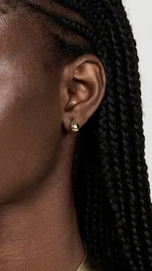 ADINA EDEN Solid Teardrop Hoop Earrings