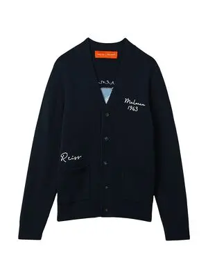 REISS Men's Reiss X McLaren F1 Team Stealth Cardigan - Navy  - Navy