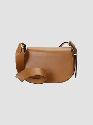 Polo Ralph Lauren Mini Id Leather Saddle Bag - Tan