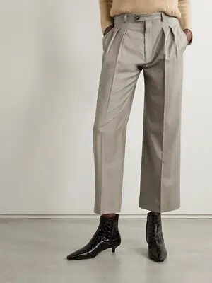 Loro Piana Pleated Wide-leg Wool Pants