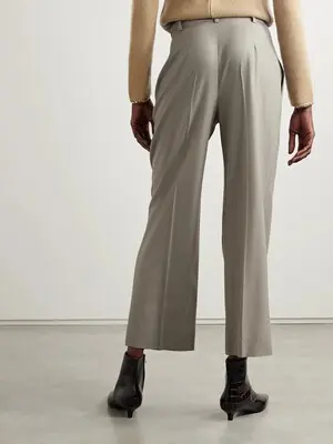 Loro Piana Pleated Wide-leg Wool Pants