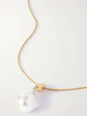 Bottega Veneta Gold-tone Necklace With Pearl - White