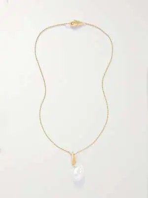 Bottega Veneta Gold-tone Necklace With Pearl - White