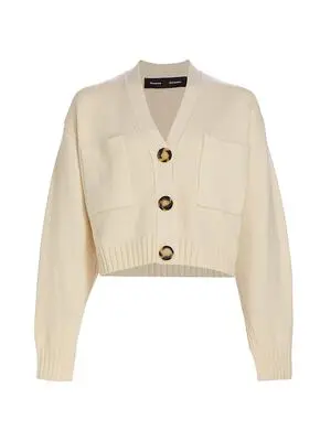 Proenza Schouler Sofia Cashmere Cardigan Ivory