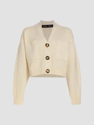 Proenza Schouler Sofia Cashmere Cardigan Ivory