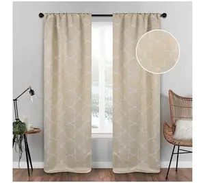 SUPERIOR Set Of 2 Trellis Blackout Curtain, 26x 84 - One-color