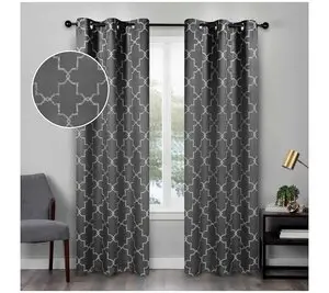 SUPERIOR Set Of 2 Trellis Blackout Curtain Pane Ls, 42x63 - One-color
