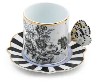 MACKENZIE-CHILDS Butterfly Toile Mug & Saucer S Et - One-color