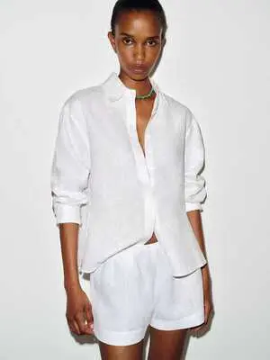 REFORMATION Andy Oversized Linen Shirt