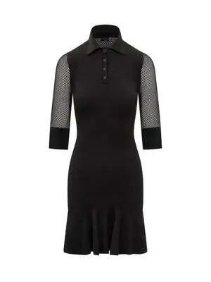 Off-White Off-White Mesh Mini Dress - Black
